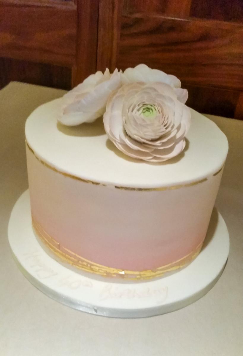 FLOWER STENCIL BIRTHDAY CAKE | Occasion Cakes | Abigail Bloom | London